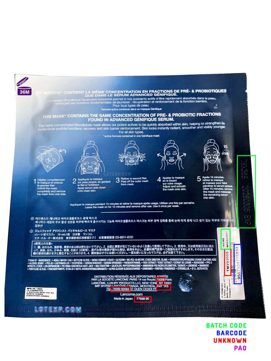 Lancome Batch Code Checker | Cosmetic calculator - Batch code checker