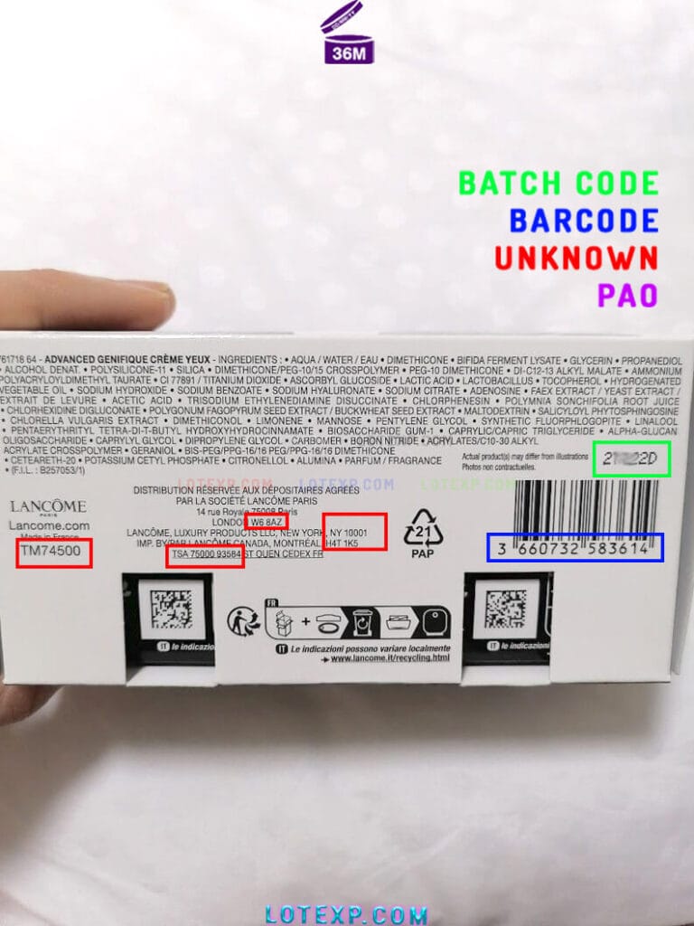 Lancome Batch Code Checker | Cosmetic calculator - Batch code checker
