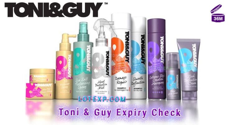 Toni & Guy Lot Number Check | Cosmetic calculator - Batch code checker