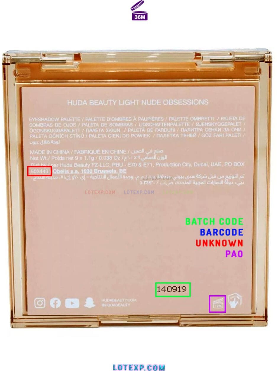 Huda Beauty Batch Code Check | Cosmetic calculator - Batch code checker