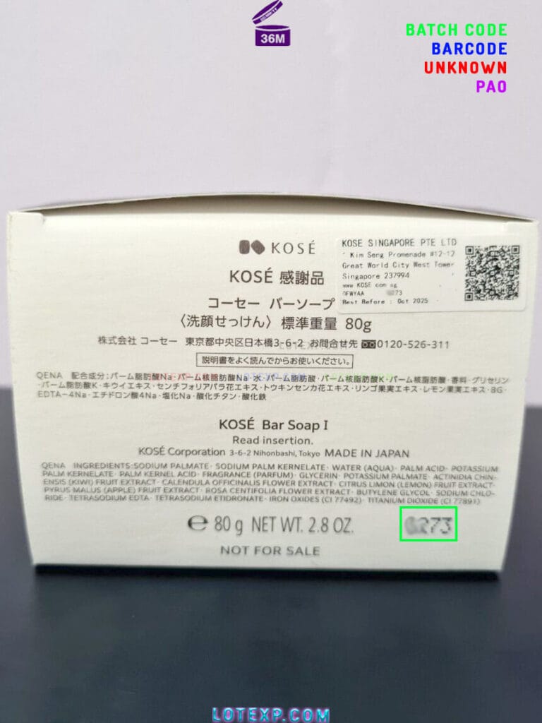 Kose Expiry Date | Cosmetic calculator - Batch code checker