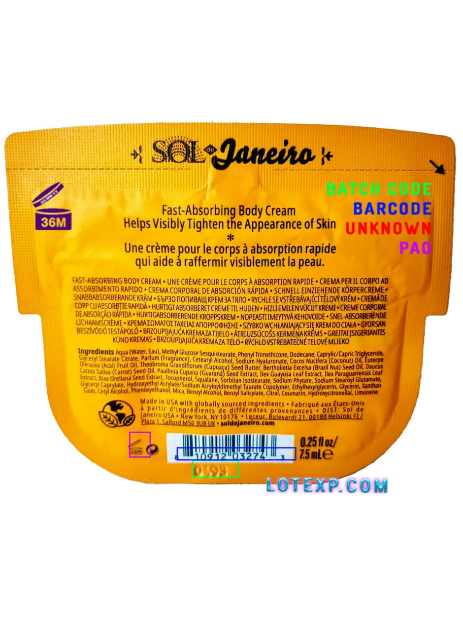 Sol De Janeiro Batch Code | Cosmetic calculator - Batch code checker