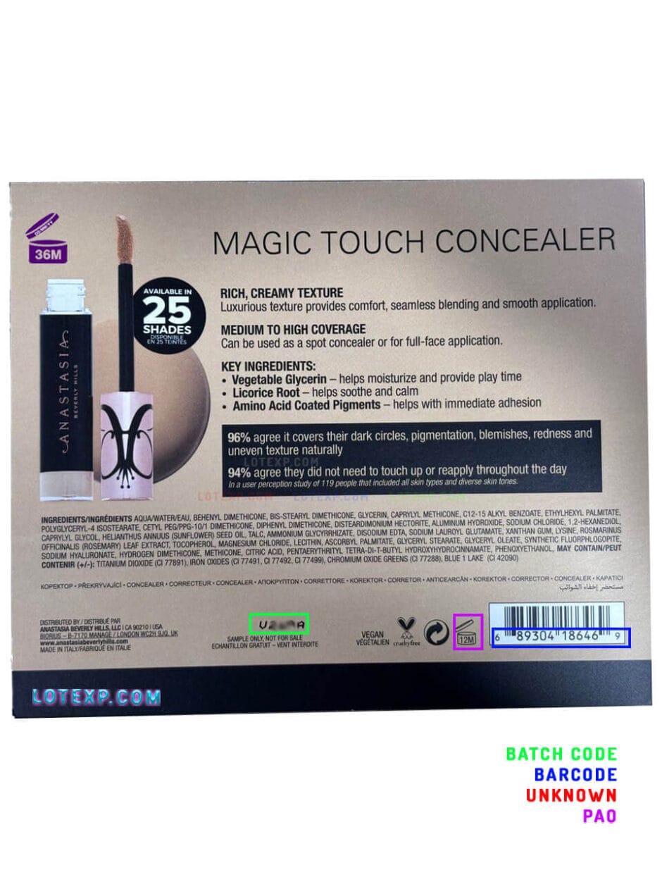 Anastasia Beverly Hills Batch Code | Cosmetic calculator - Batch code ...