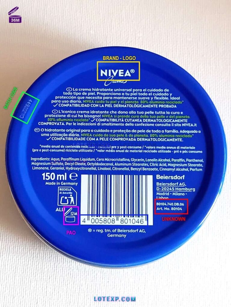 Nivea Batch Code Checker | Cosmetic calculator - Batch code checker