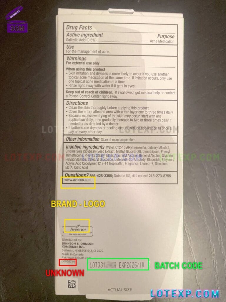 Aveeno Batch Code Checker | Cosmetic calculator - Batch code checker