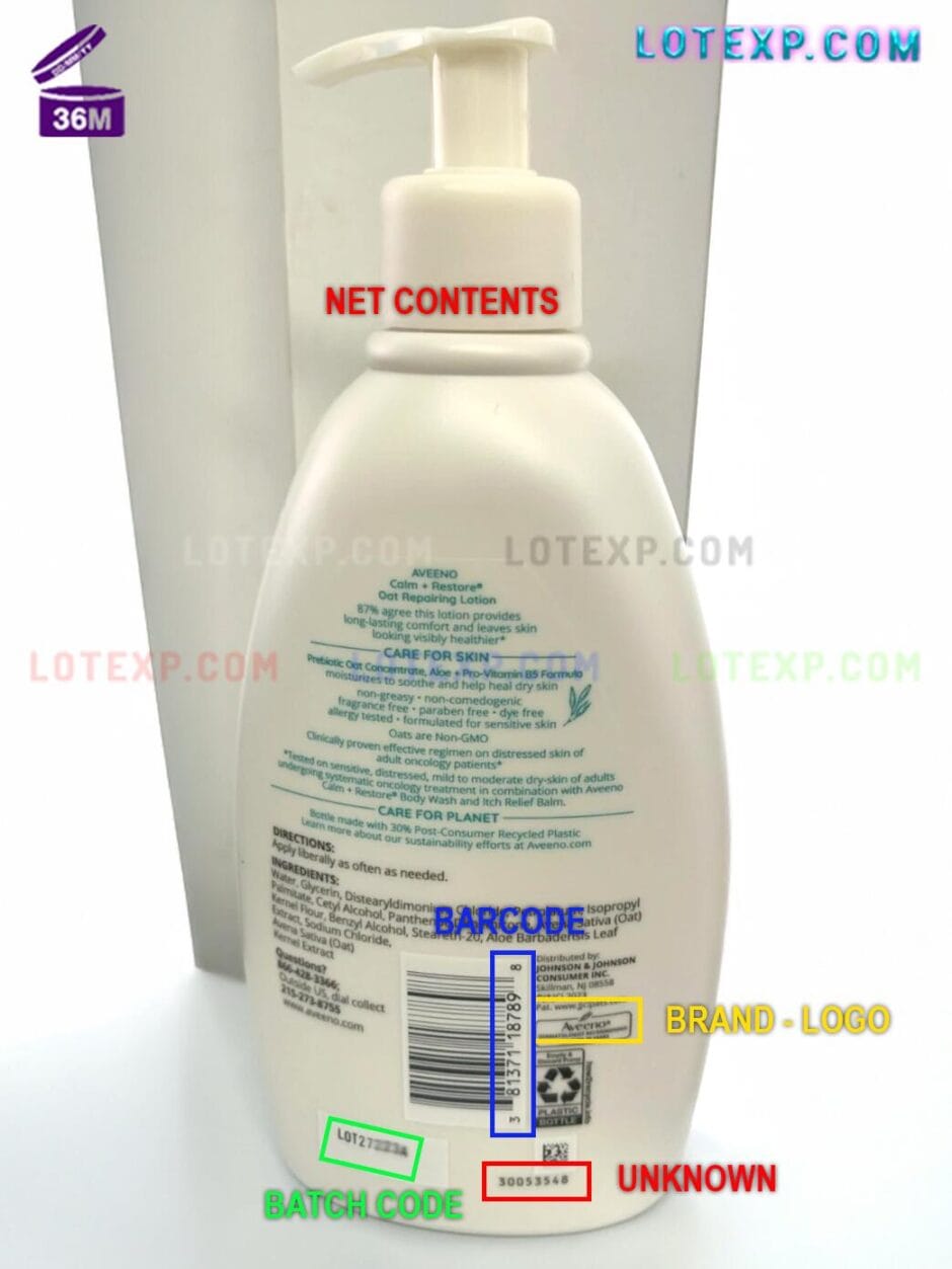 Aveeno Batch Code Checker | Cosmetic calculator - Batch code checker